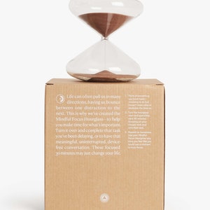 Mindful Focus Hourglass - 30 Minutes - Aesthetic Home Decor, Unique ...