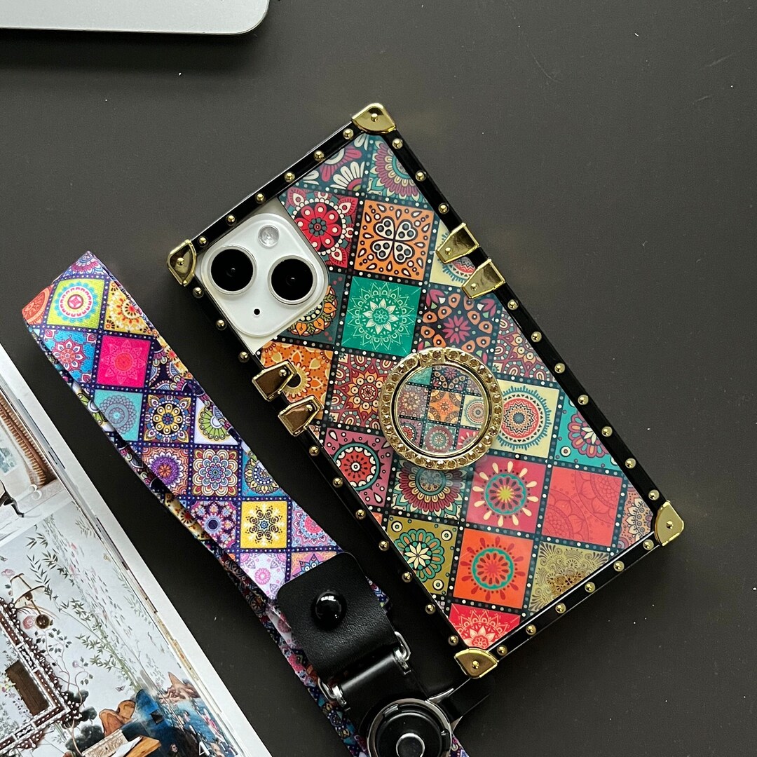 Luxury Blue Light Rhomboid Square Lanyard Women's Stylish - Etsy