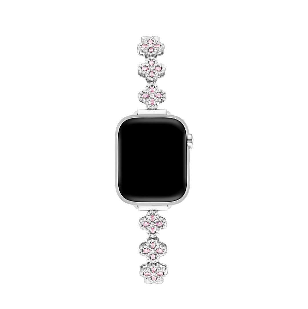 Luxury Zircon Floral Copper Apple Watch Band｜bloom Gemstone Watch Strap ...