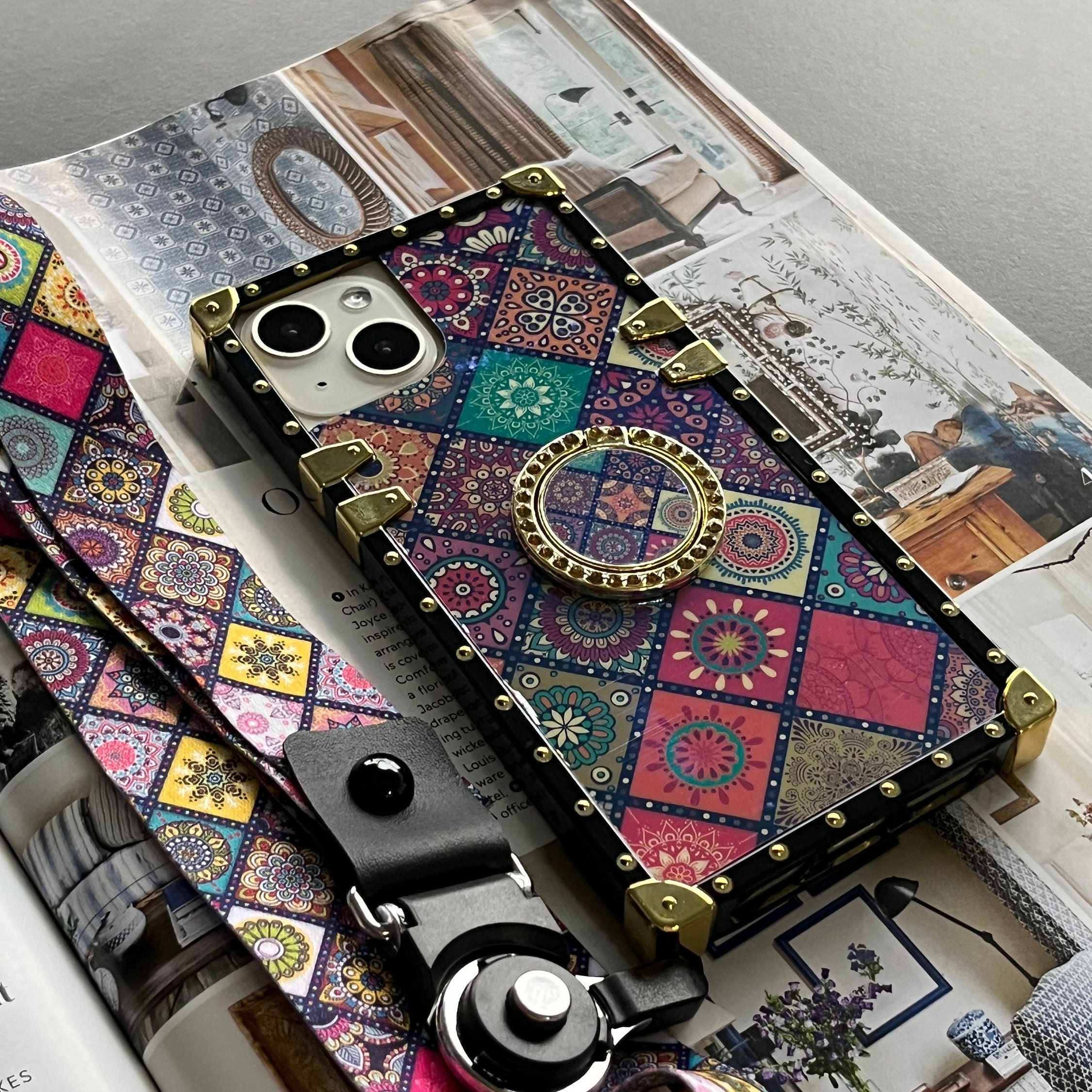 Luxury Blue Light Rhomboid Square Lanyard Women's Stylish - Etsy