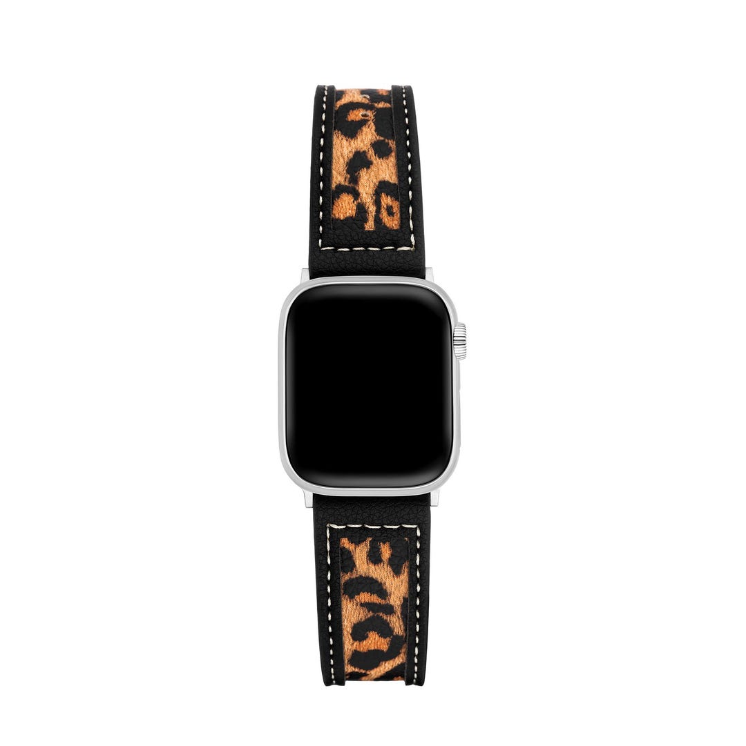 Leopard Print Leather Apple Watch Band | Animal Print Strap - Etsy