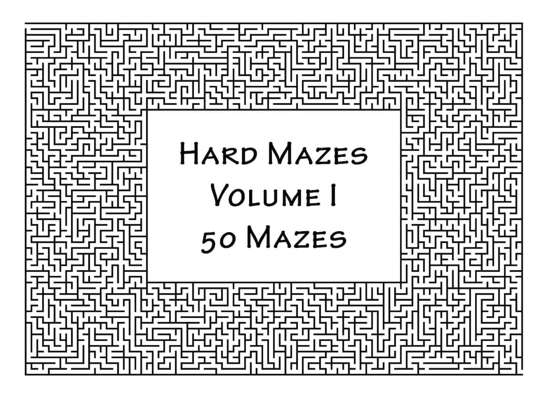 50 Mazes - Hard - Volume 1 - Etsy