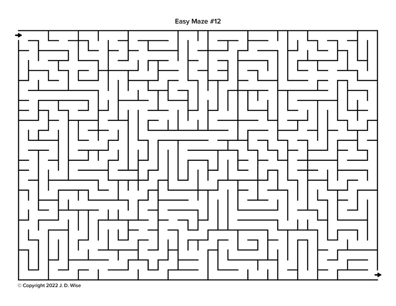 50 Mazes - Easy - Volume 1 - Etsy
