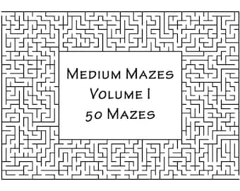 50 Mazes - Easy - Volume 1 - Etsy