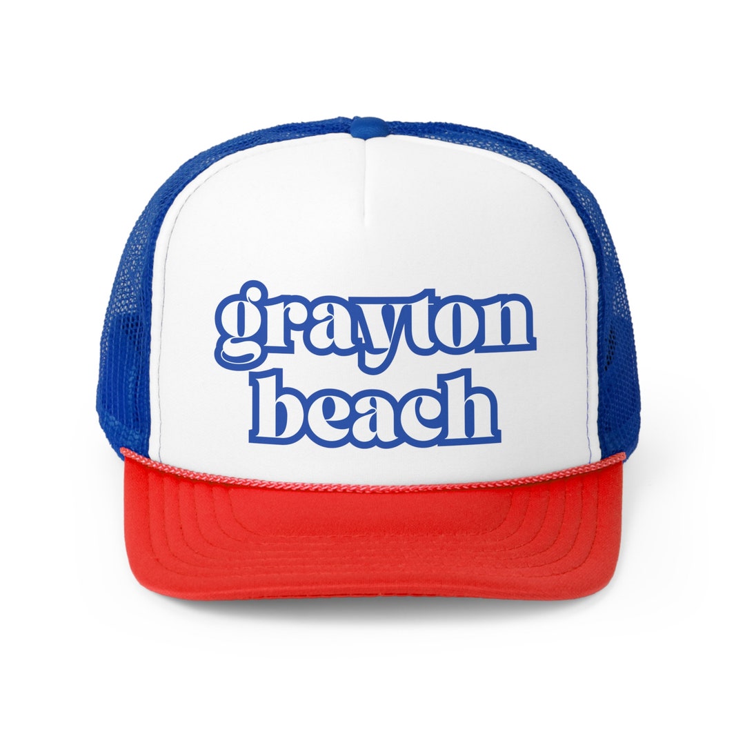 Grayton Beach large Groovy Logo Trucker Caps - Etsy