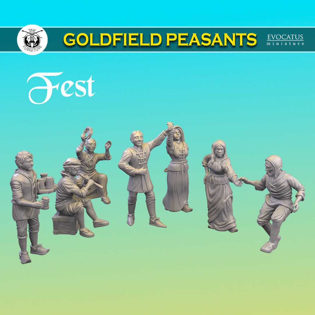 Set #10 Feast Goldfied Peasants 28mm 32mm TGM-7 - Etsy
