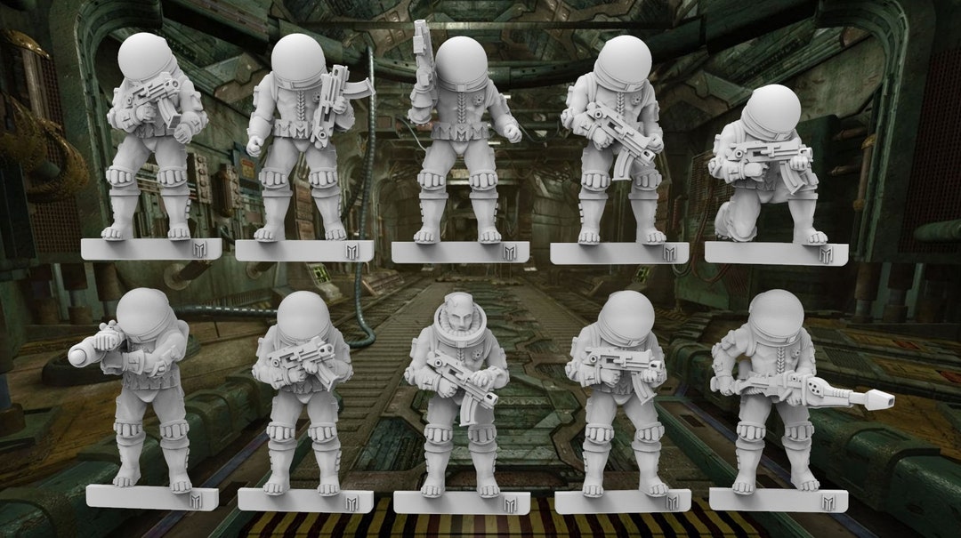 28mm Retro Spacemen X10 set 2 - Etsy