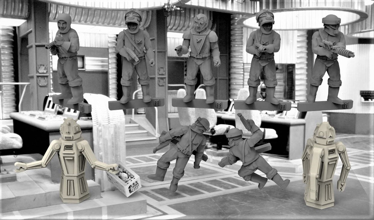 28mm Officers and Robots X10 - Etsy UK