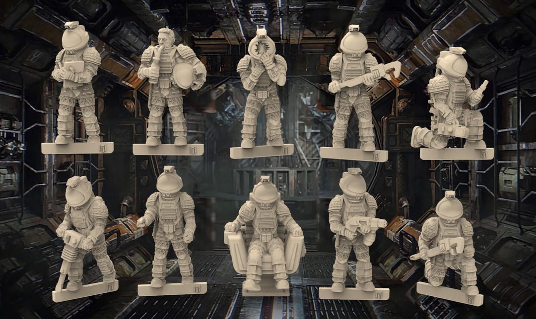 28mm Alien Space Crew (set 2) X10 TGM-7 - Etsy