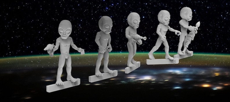 28mm Grey Aliens X5 Set 2 - Etsy UK