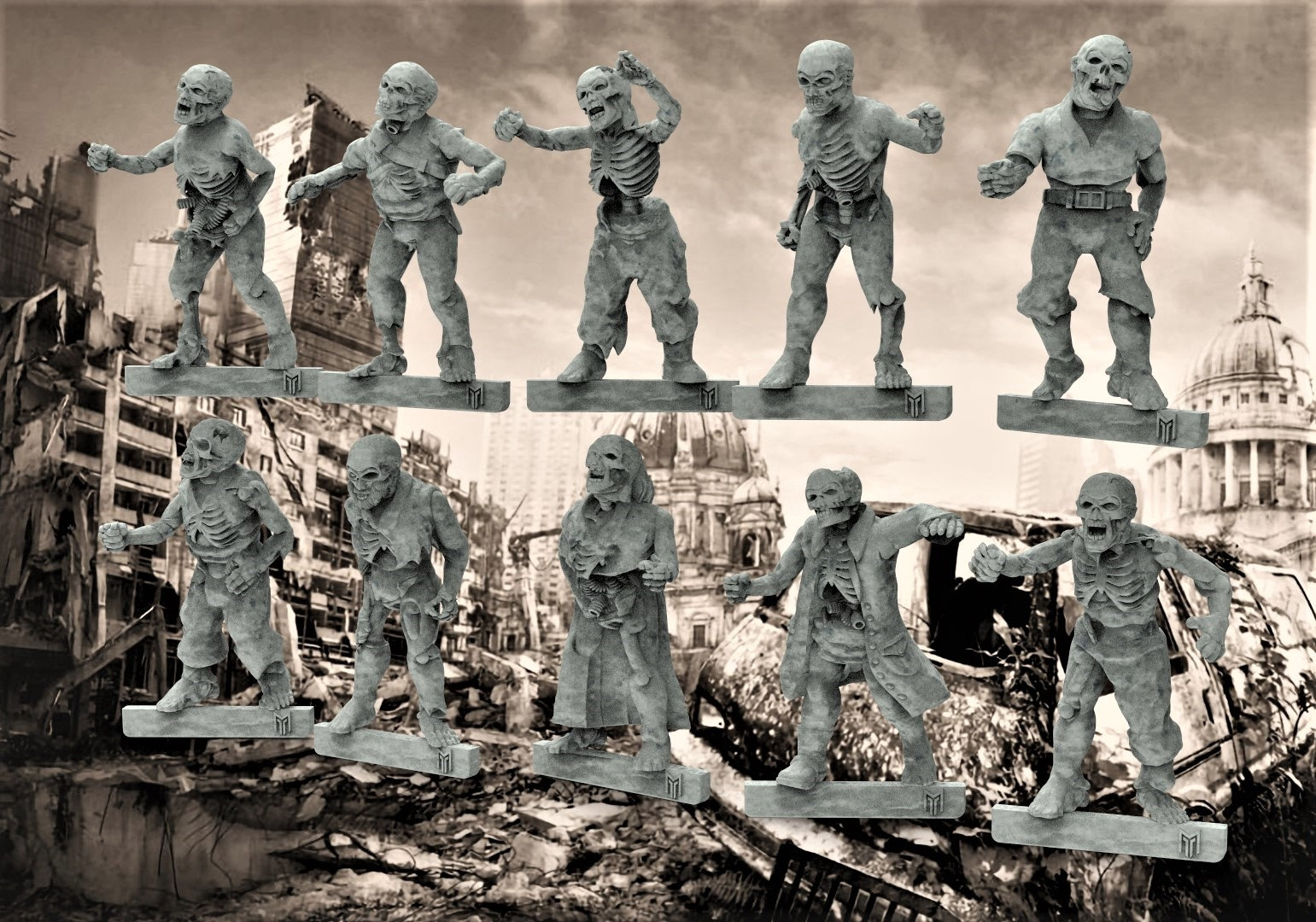 28mm Zombies Set 1 X10 - Etsy