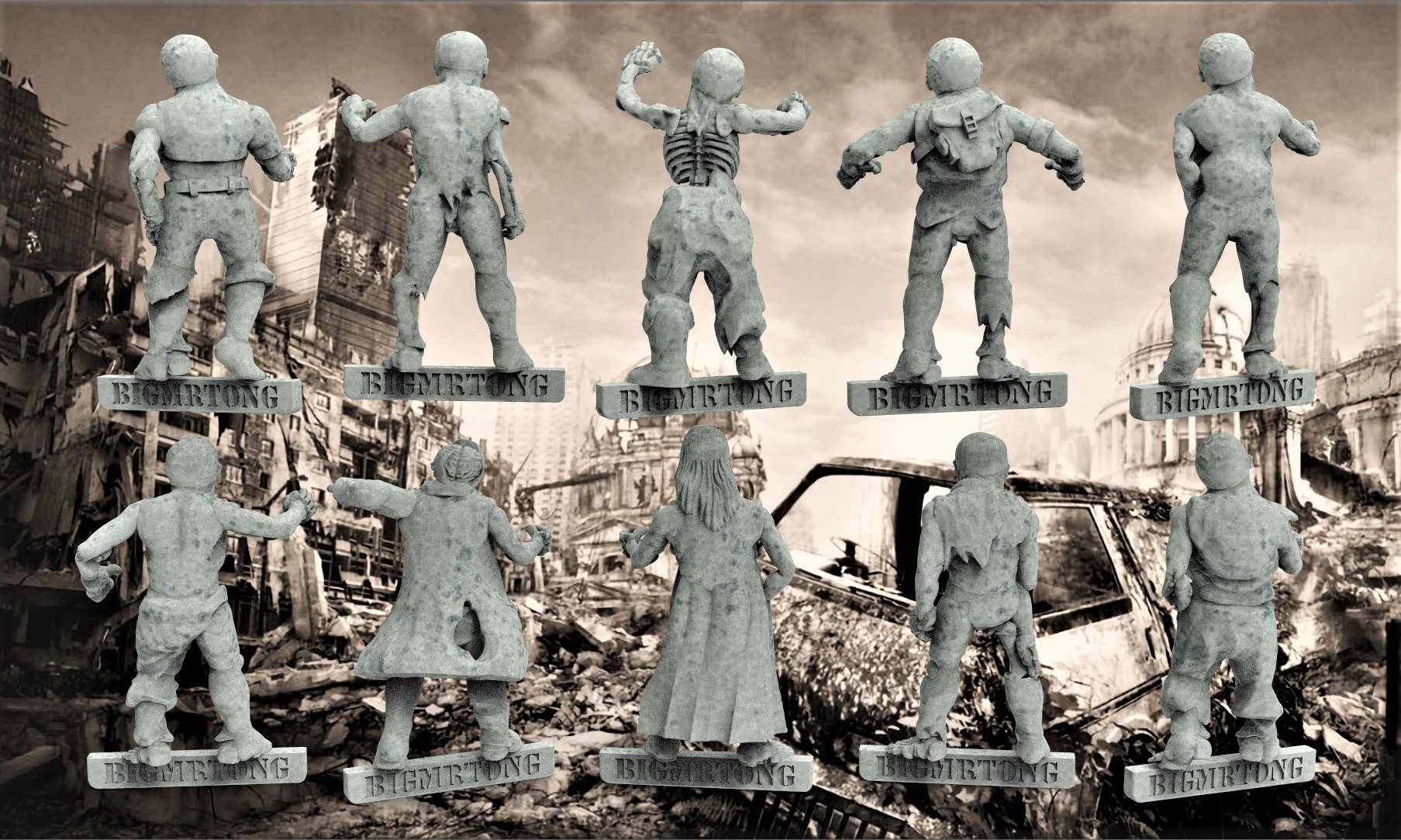 28mm Zombies Set 1 X10 - Etsy