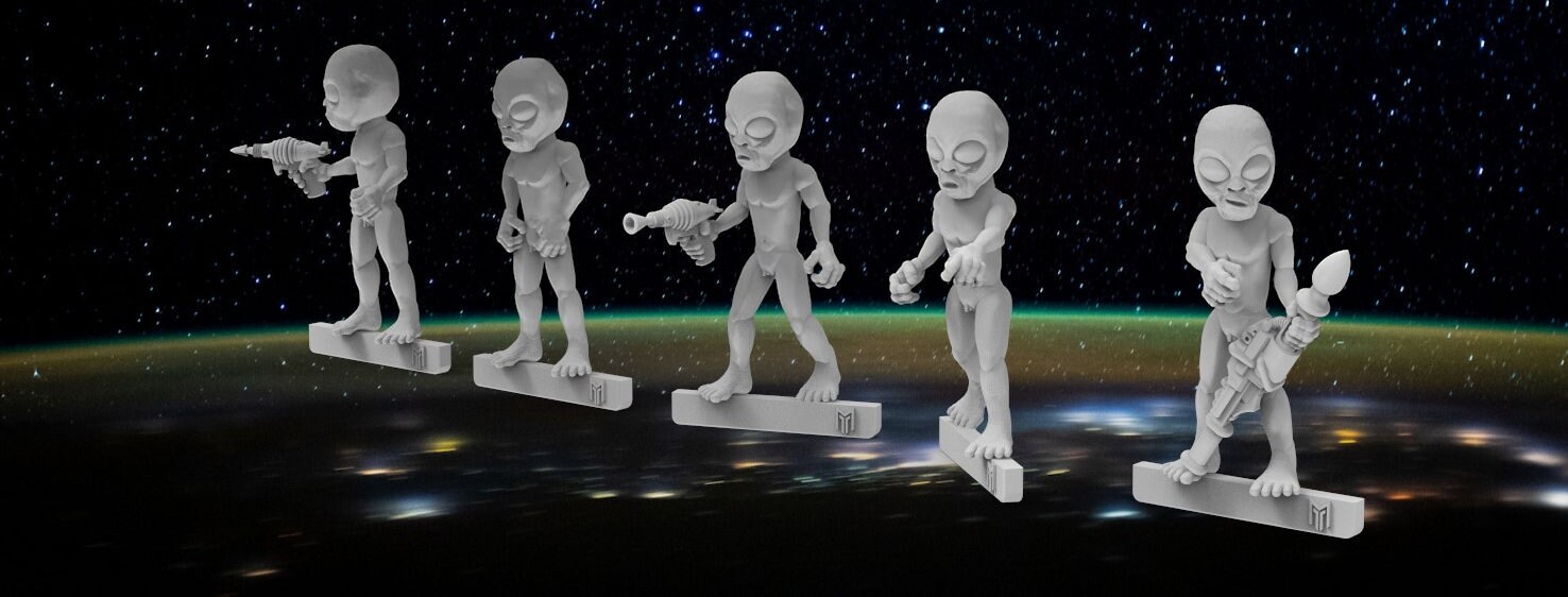 28mm Grey Aliens X5 Set 2 - Etsy UK