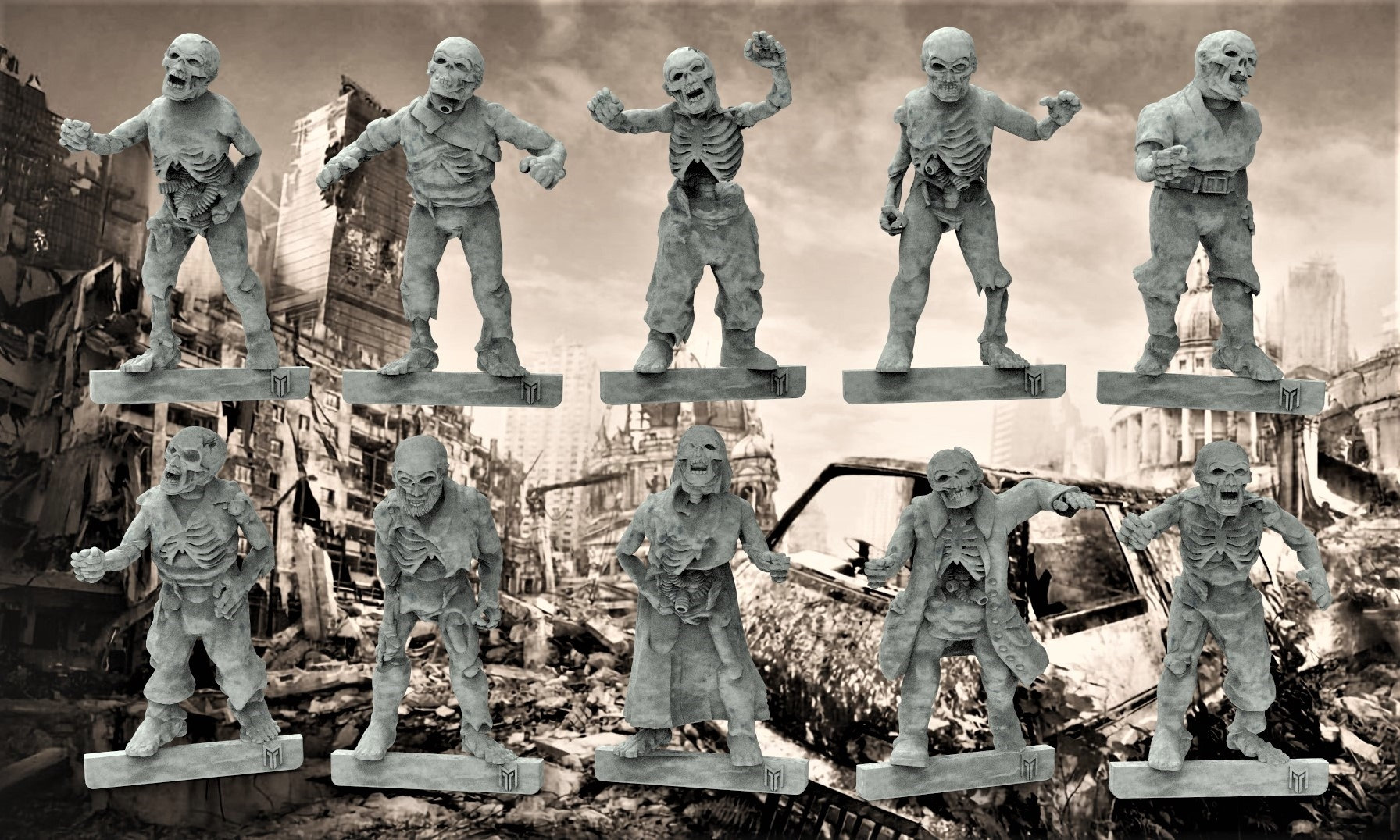 28mm Zombies Set 1 X10 - Etsy
