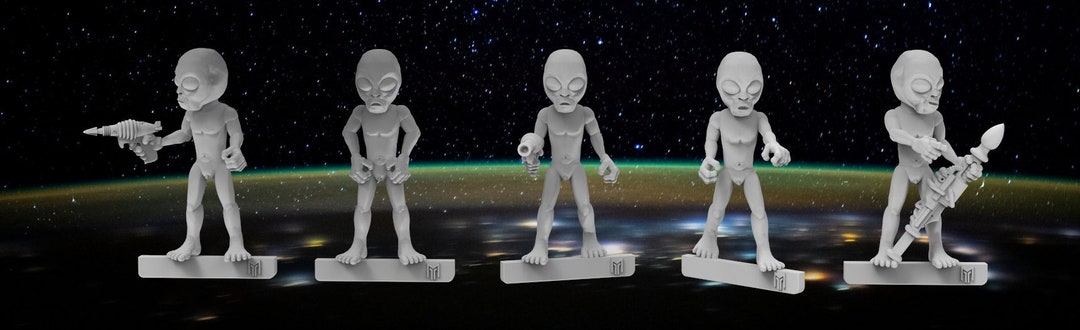 28mm Grey Aliens X5 Set 2 - Etsy