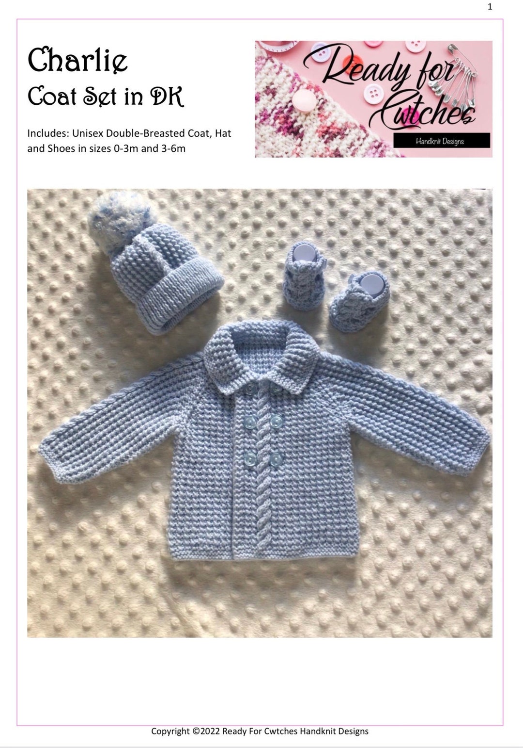 Charlie Coat Set Knitting Pattern - Etsy