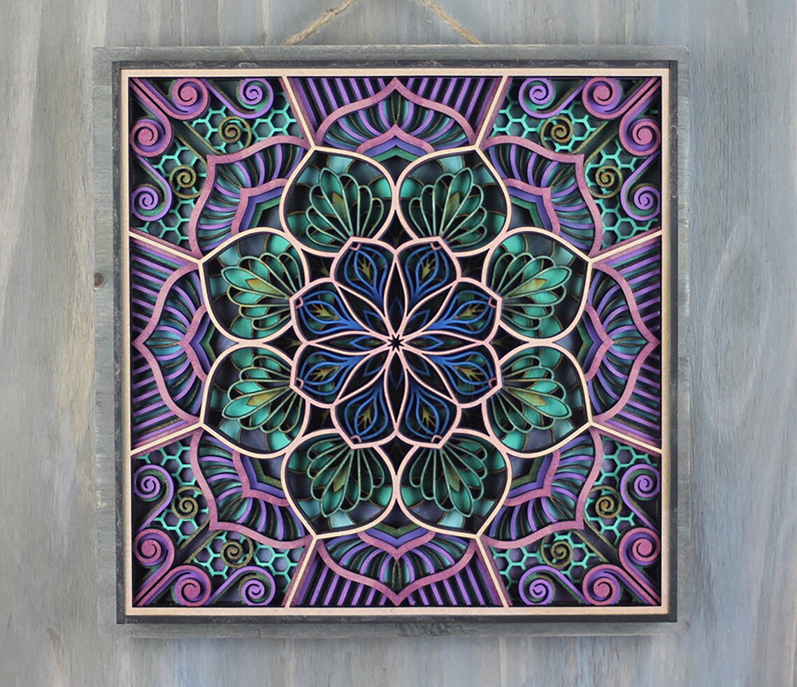 Mandala Scroll Wall Art (ready to Hang) - Etsy