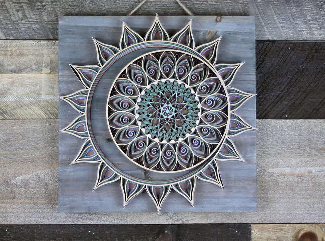 Solar Eclipse Wood Wall Art ready to Hang - Etsy