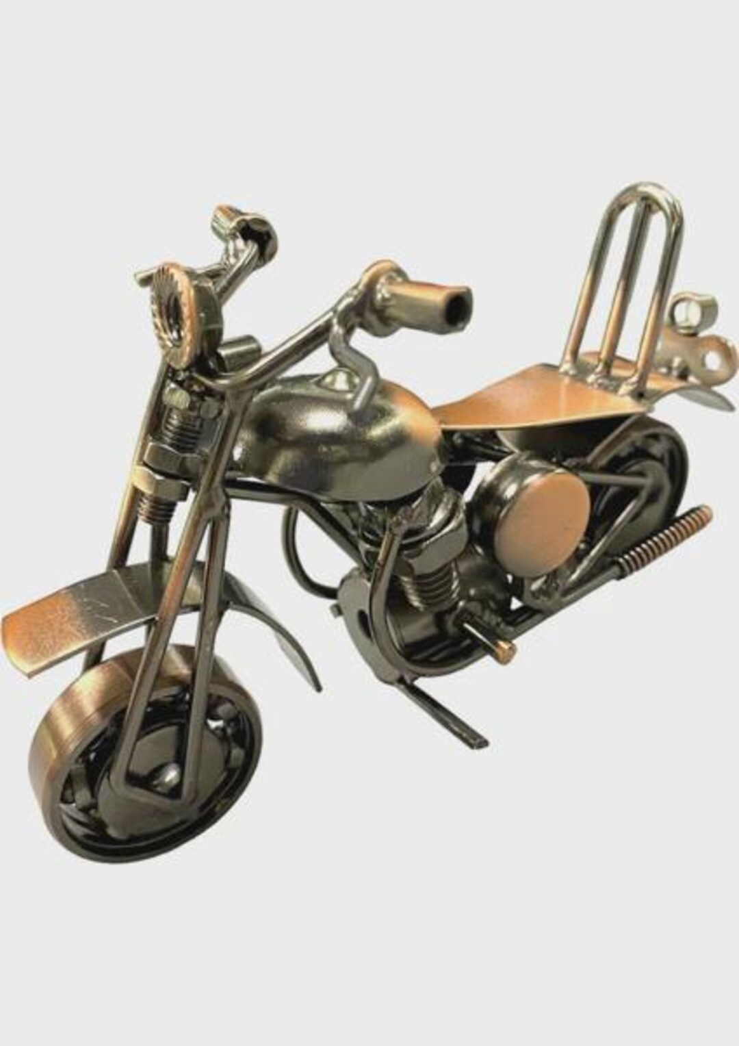 Metal Motorcycle Model – Handmade Desk Decor for Bikers – Steampunk ...