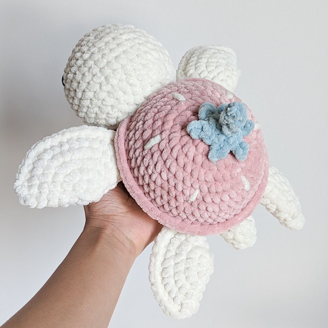 Strawberries and Cream Turtle Gift Handmade Crochet - Etsy