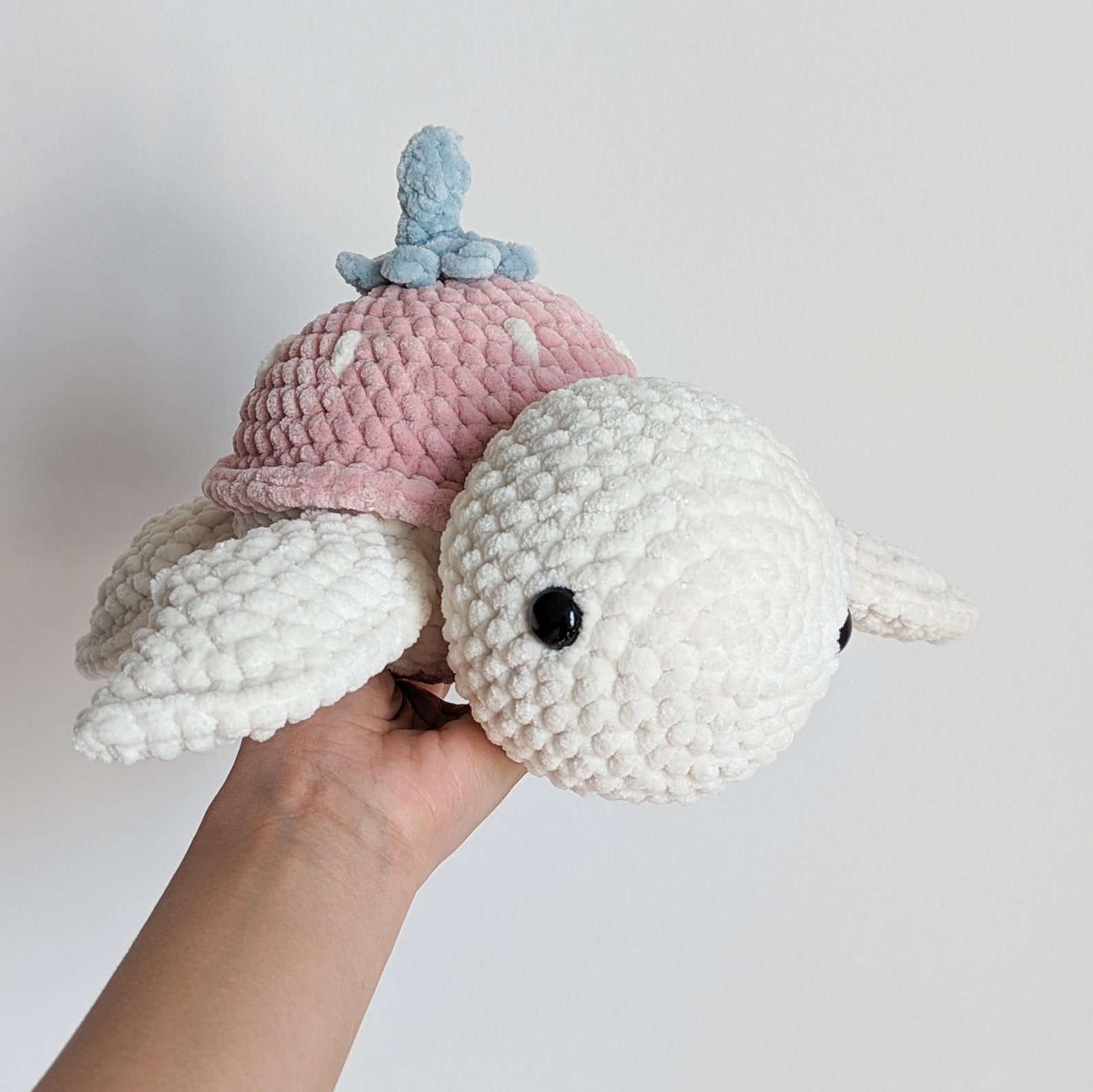 Strawberries and Cream Turtle Gift Handmade Crochet - Etsy