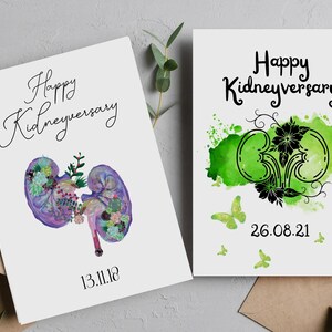 Printed Kidney Transplant Thank You Card Thank You for - Etsy