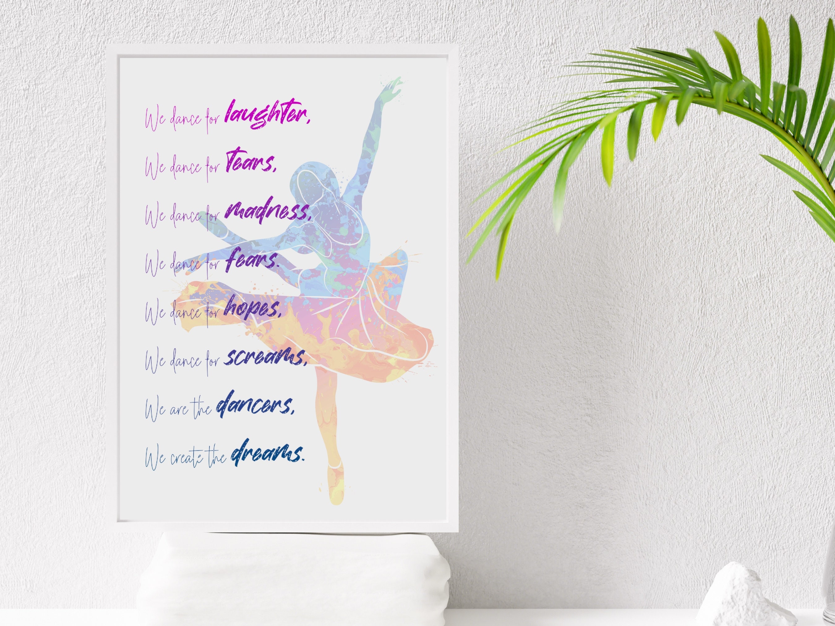 Dancer Gift Inspirational Poem Print Set of 2 Ballet Gift - Etsy