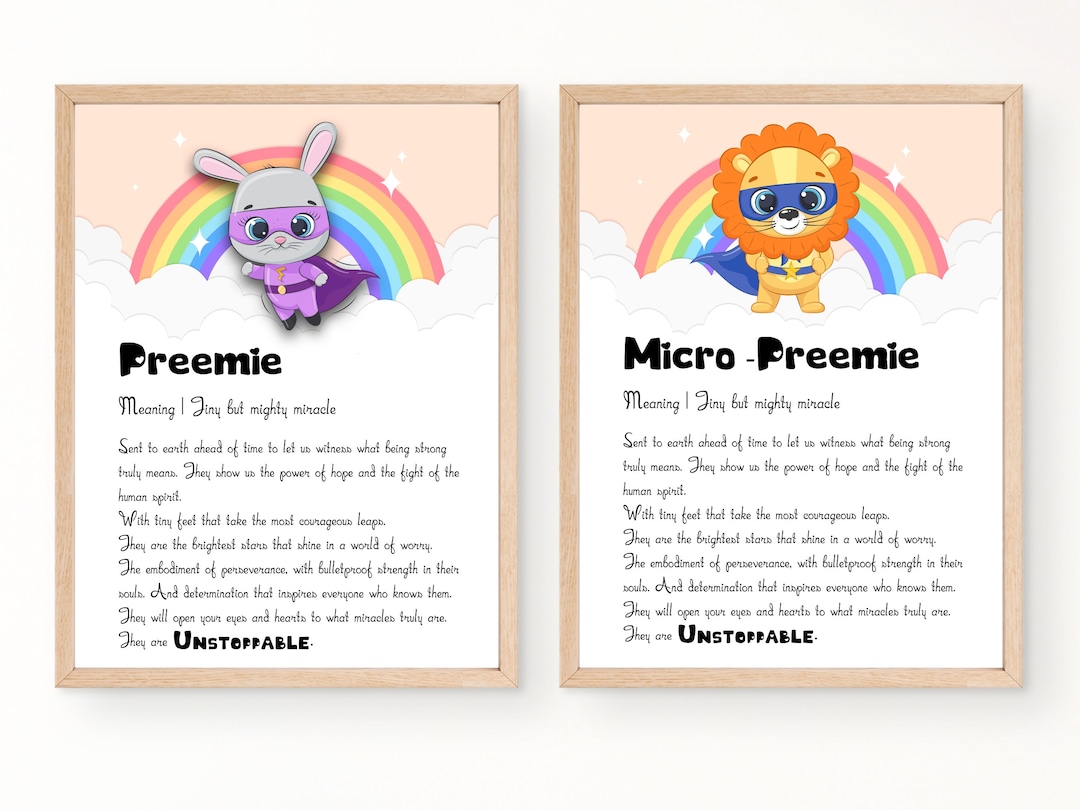 Preemie Baby Hero Inspirational Gift Prematurity Awareness Month Micro ...