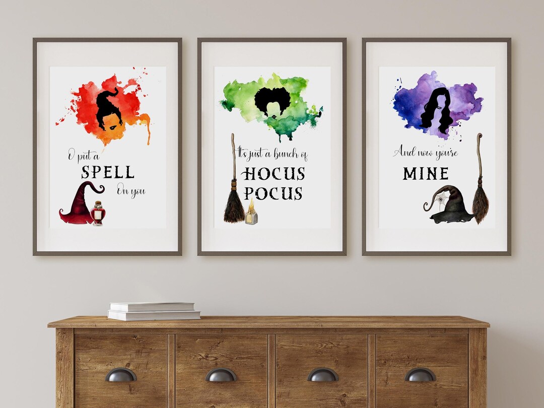 Hocus Pocus Quotes Posters Sanderson Sisters Prints I Put a Spell on ...