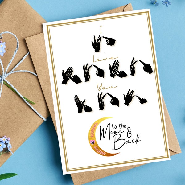 I Love You Bsl Card - Etsy UK