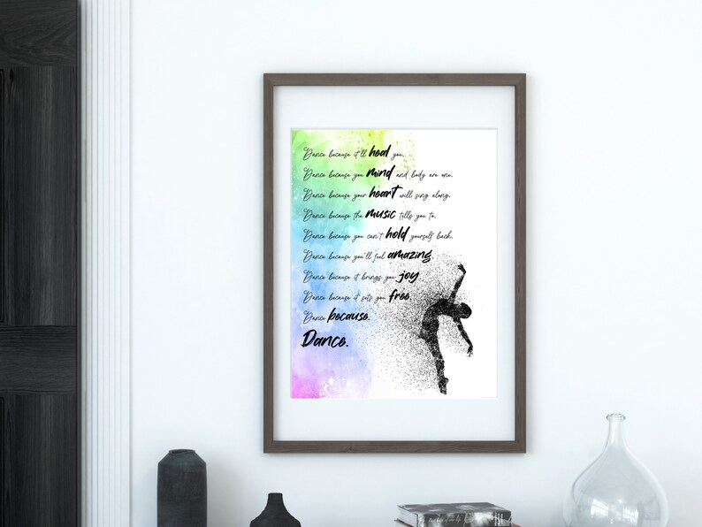 Dancer Gift Inspirational Poem Print Set of 2 Ballet Gift - Etsy