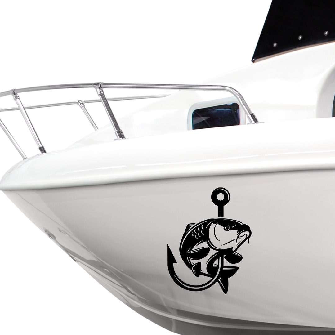 Fishing Car and Boat Sticker, Custom Sticker, Boat Decal, Fishing ...