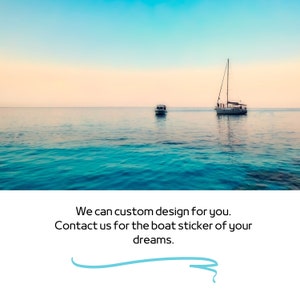 CUSTOM TEXT STICKER, Boat Decals, Fish and Text Boat Decal Perfect for ...