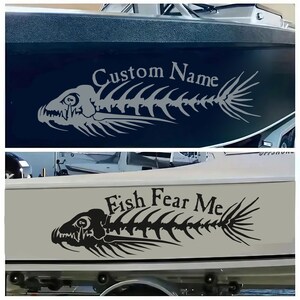 Fish Skull Boat Decal, Marine Vinyl Sticker - Etsy