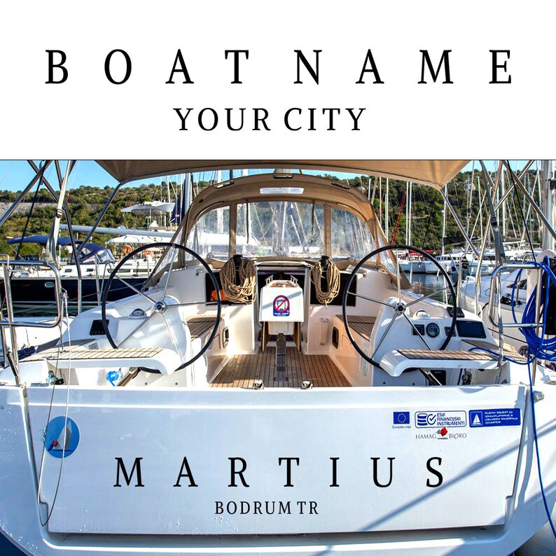 Custom Boat Name Decal, Fishing Decal, Boat Decal, Custom Nautical ...