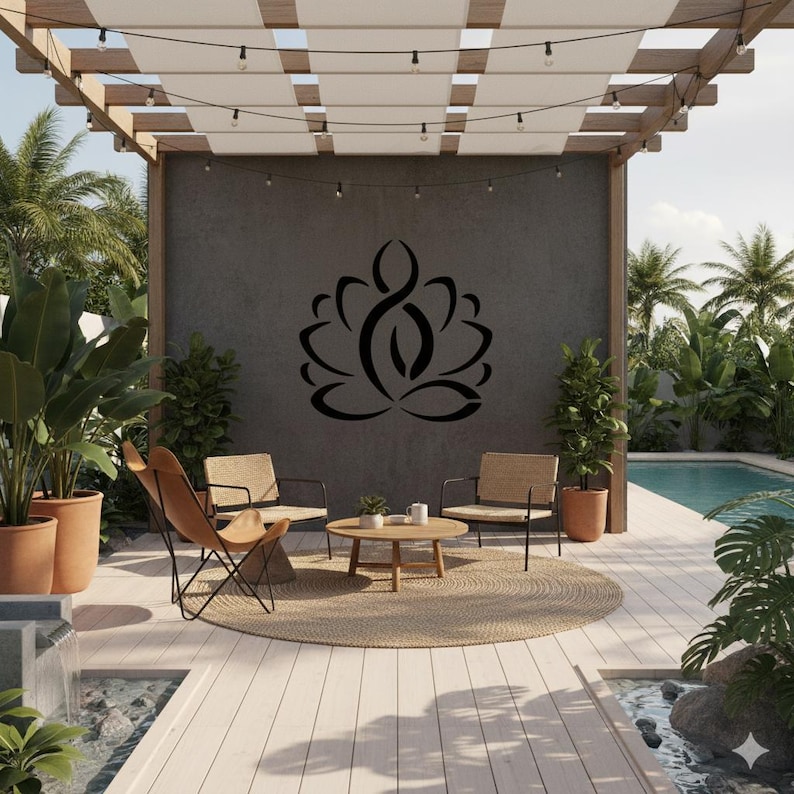 Lotus Flower Vinyl Sticker - Yoga Studios Home Decal Decor - Etsy