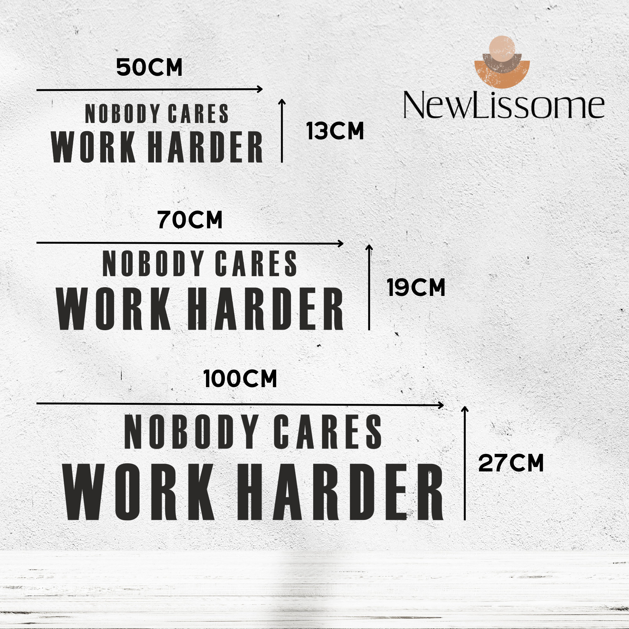 Work Harder Letter GYM Wall Sticker Strong Sticker Unique - Etsy