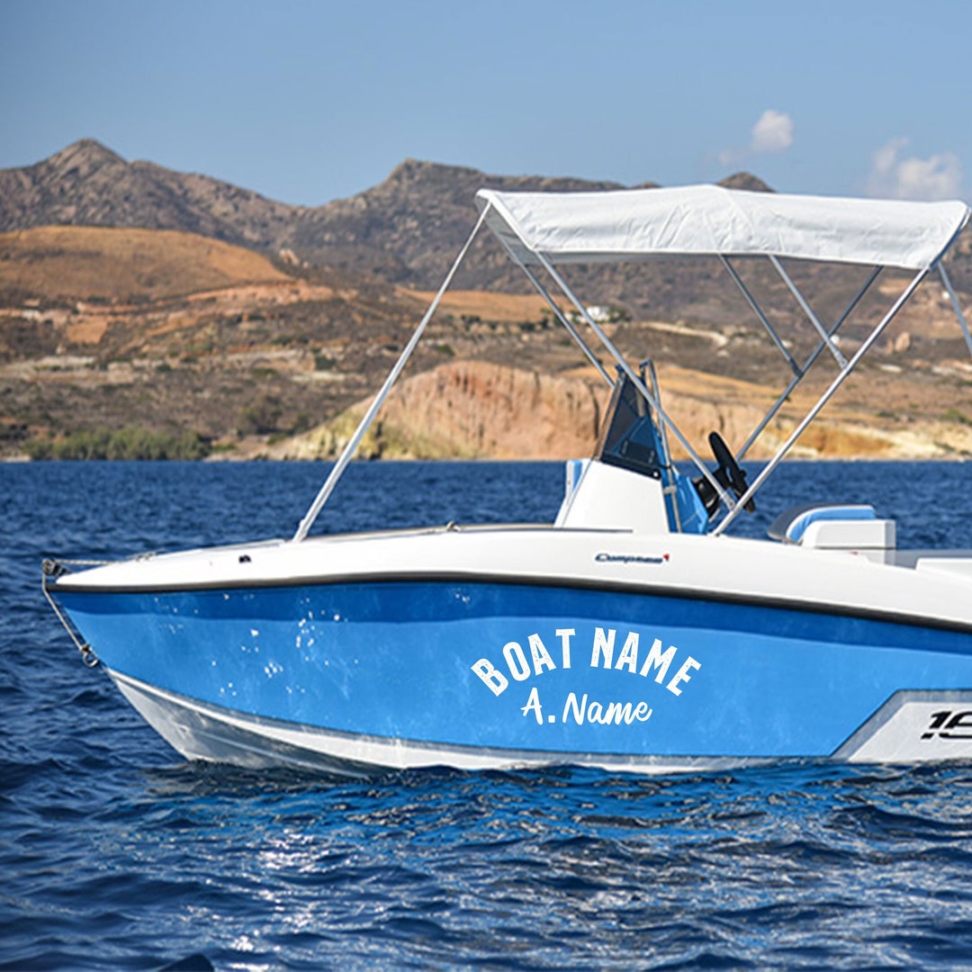 Custom NEW Boat Name Decal, Fishing Decal, Boat Decal, Custom Nautical ...