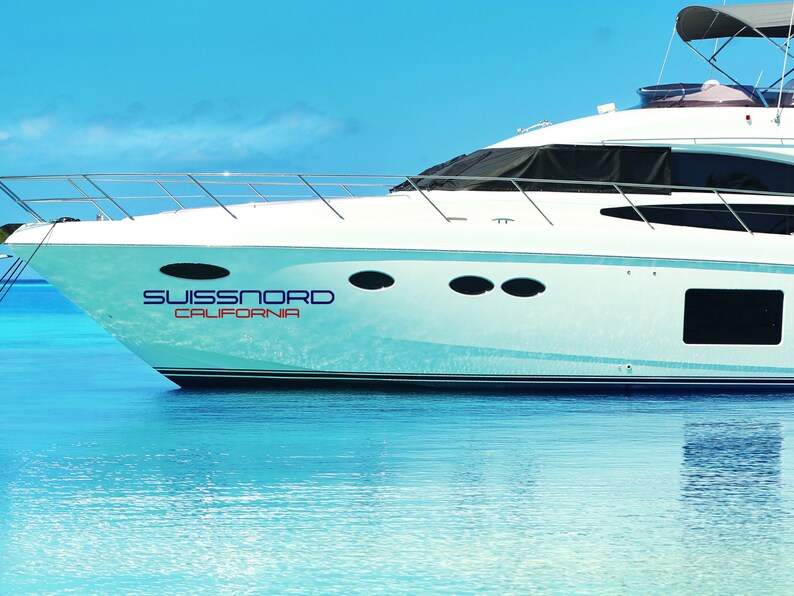 Custom Boat Decal, Vinyl Sticker, Personalized Decal, Boat Sticker ...