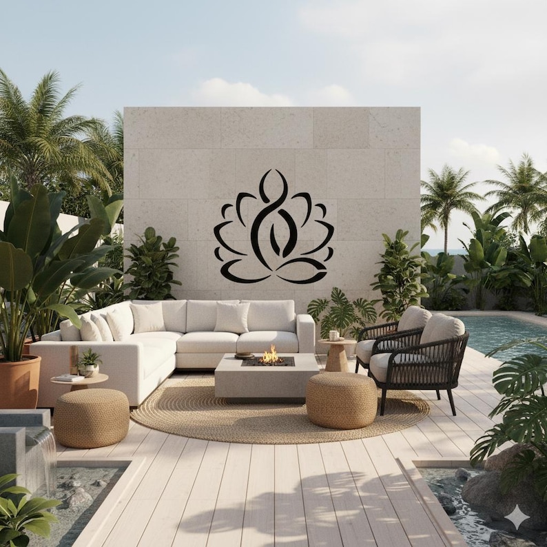 Lotus Flower Vinyl Sticker - Yoga Studios Home Decal Decor - Etsy