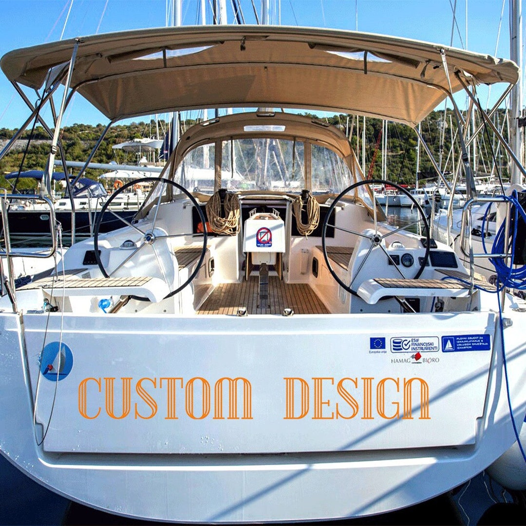 Custom Boat Sticker, Personalized Boat Decal, Boat Gift Decal, Custom ...