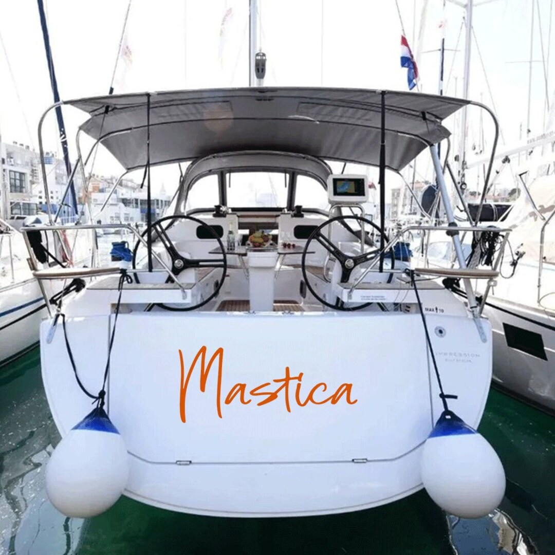 Handwriting Font Boat Sticker, Personalized Custom Boat Name Decal ...