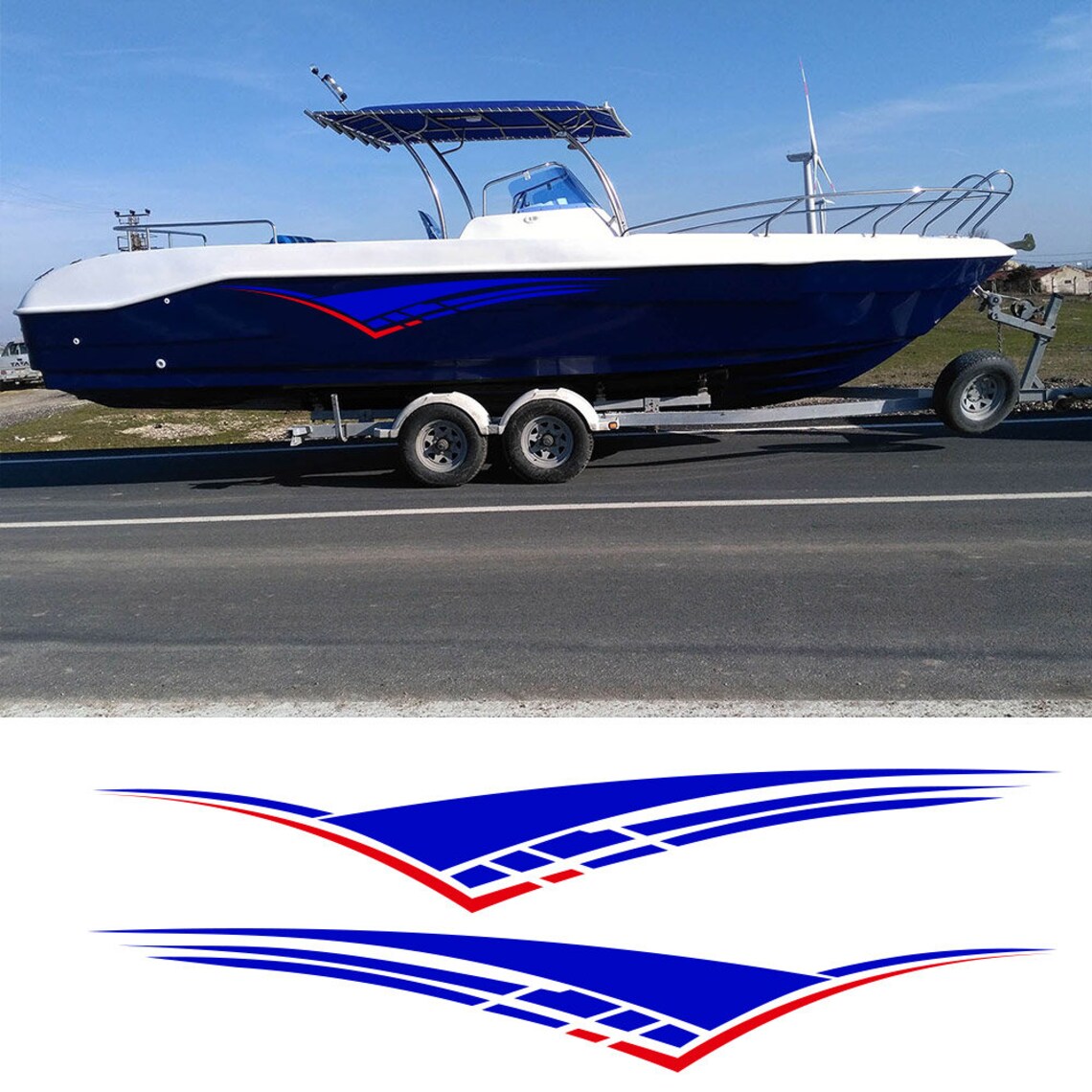 Graphic Stripe Sticker Yacht & Boat Sticker Marine Sticker - Etsy