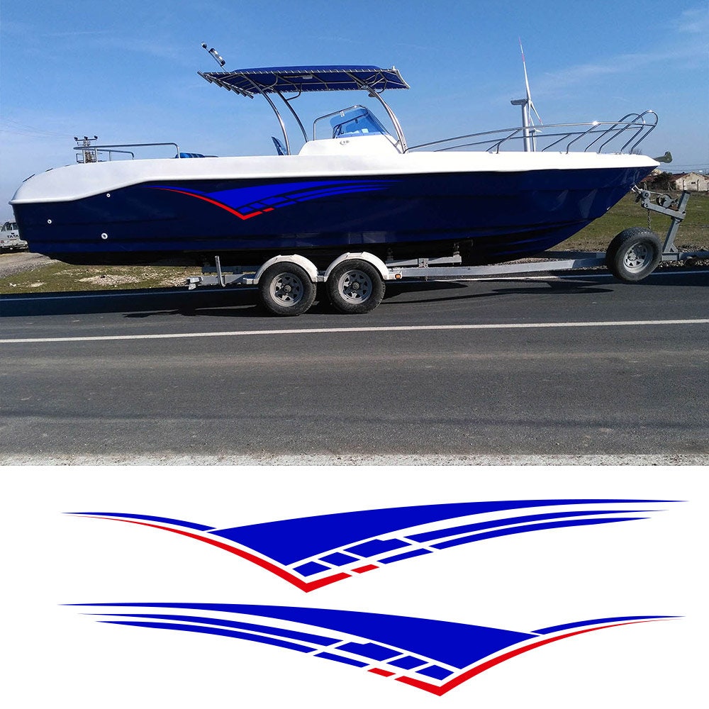 Graphic Stripe Sticker, Yacht & Boat Sticker, Marine Sticker Side ...