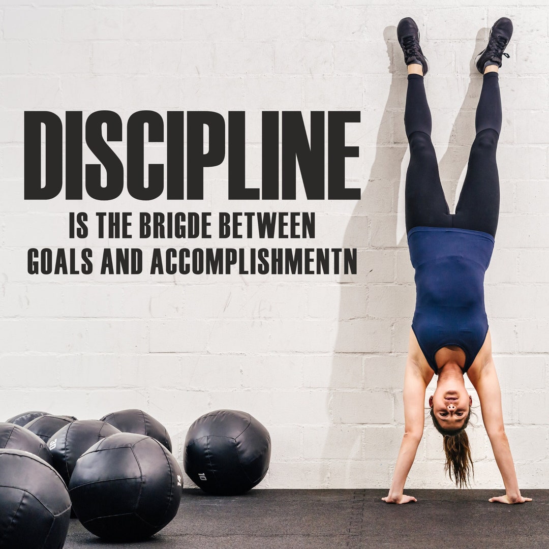 Discipline Litter GYM Wall Sticker, Window Sticker, Motivational Wall ...