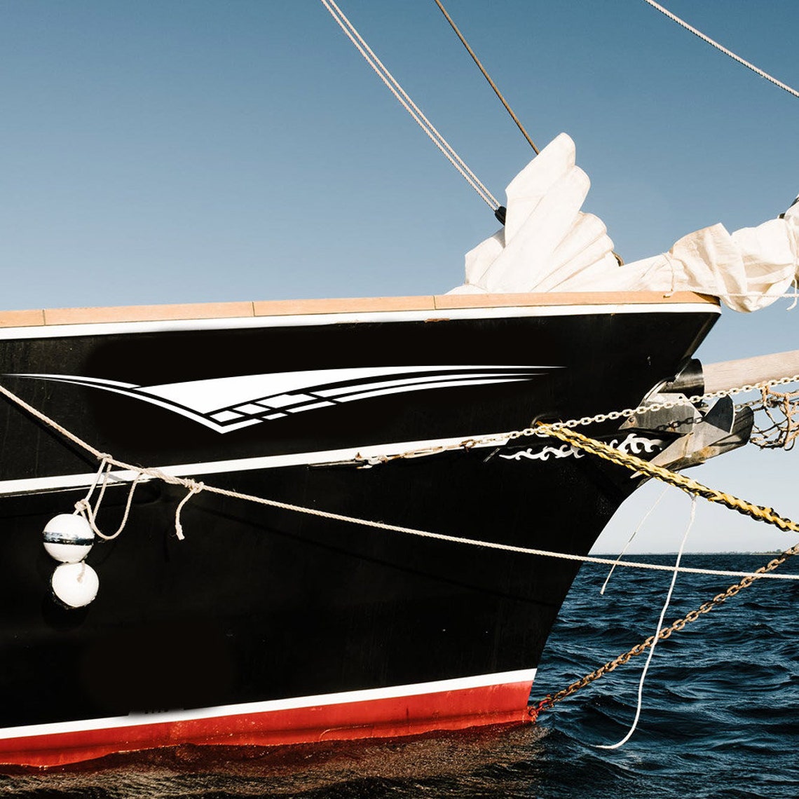 Graphic Stripe Sticker Yacht & Boat Sticker Marine Sticker - Etsy