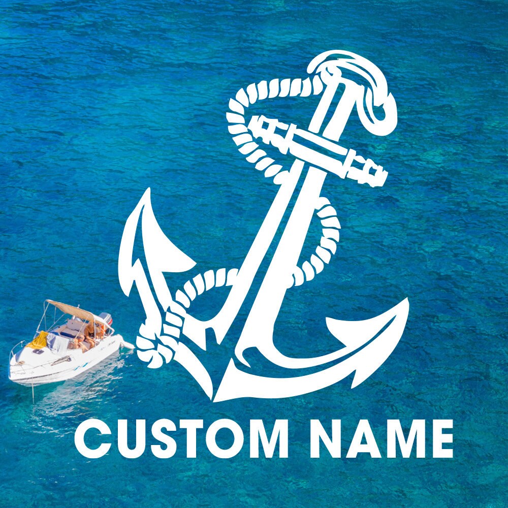 Anchor Custom Sticker, Anchor Decal-sticker, Fisherman Made to Order ...