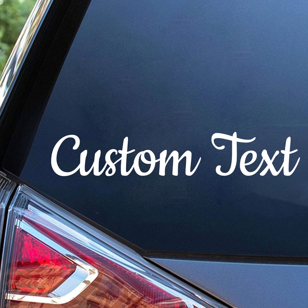 Custom Text Vinyl Decal | Car Window Banner Personalized Username JDM ...