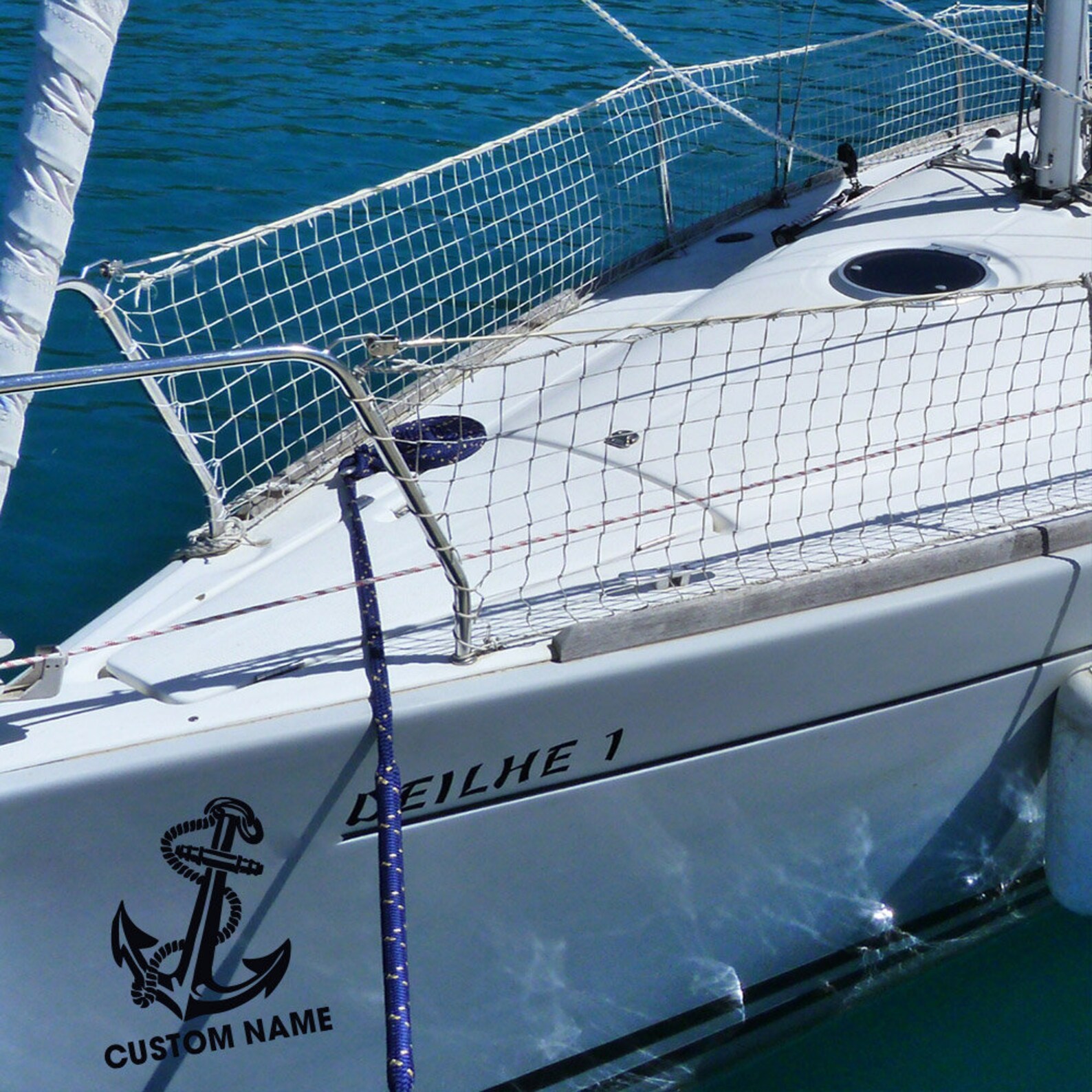 Anchor Custom Sticker, Anchor Decal-sticker, Fisherman Made to Order ...