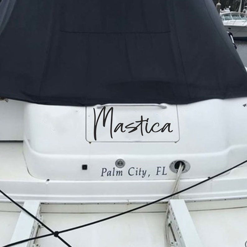 Handwriting Font Personalized Custom Boat Sticker, Name Decal Pontoon ...